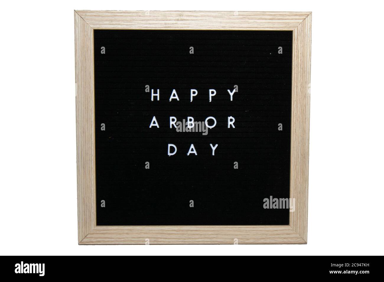 A Black Sign With a Birch Frame That Says Happy Arbor Day in White ...