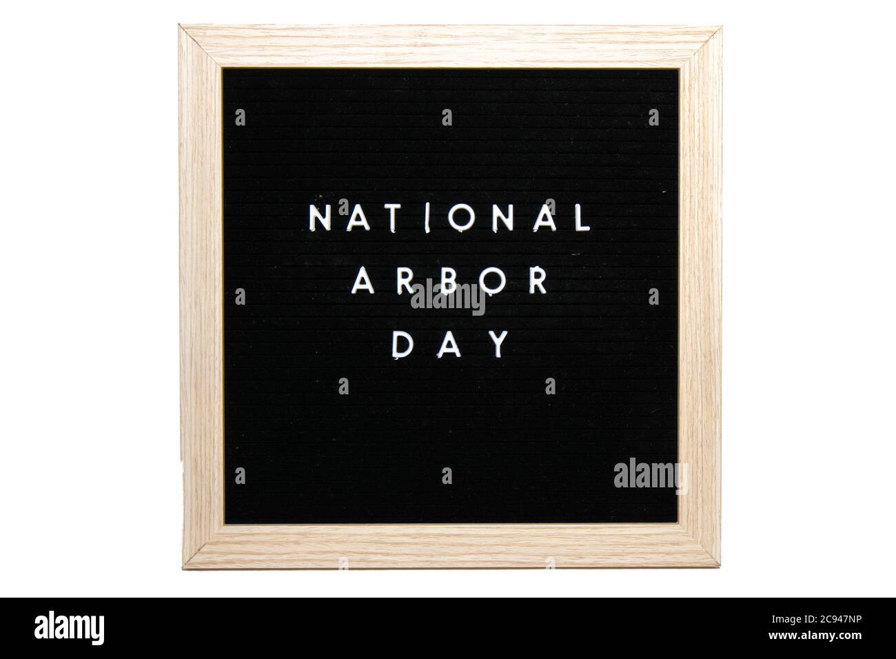 A Black Sign With a Birch Frame That Says National Arbor Day in White ...
