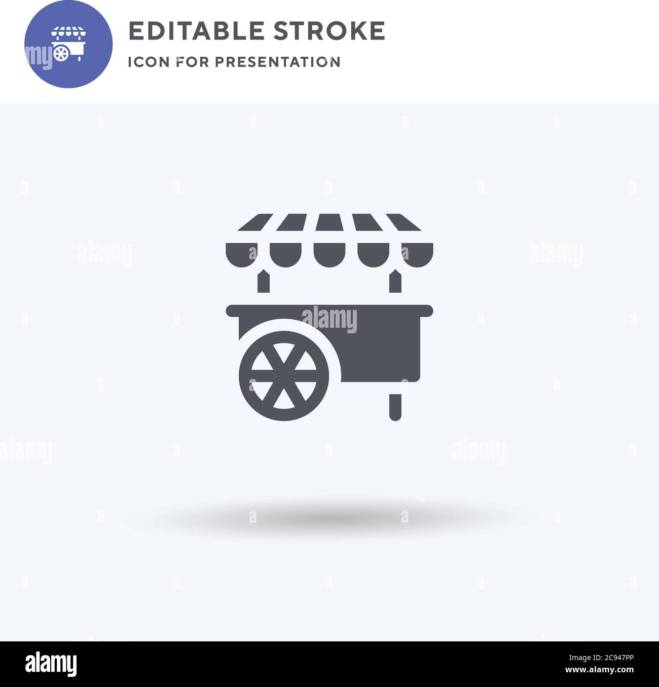 Kiosk icon vector, filled flat sign, solid pictogram isolated on white ...