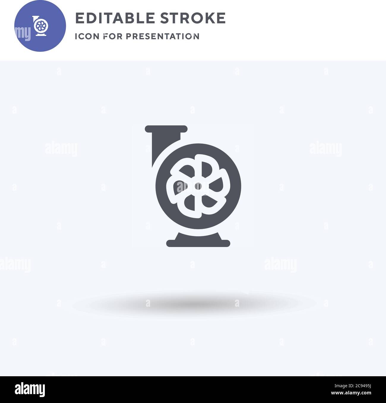 Turbine icon vector, filled flat sign, solid pictogram isolated on ...
