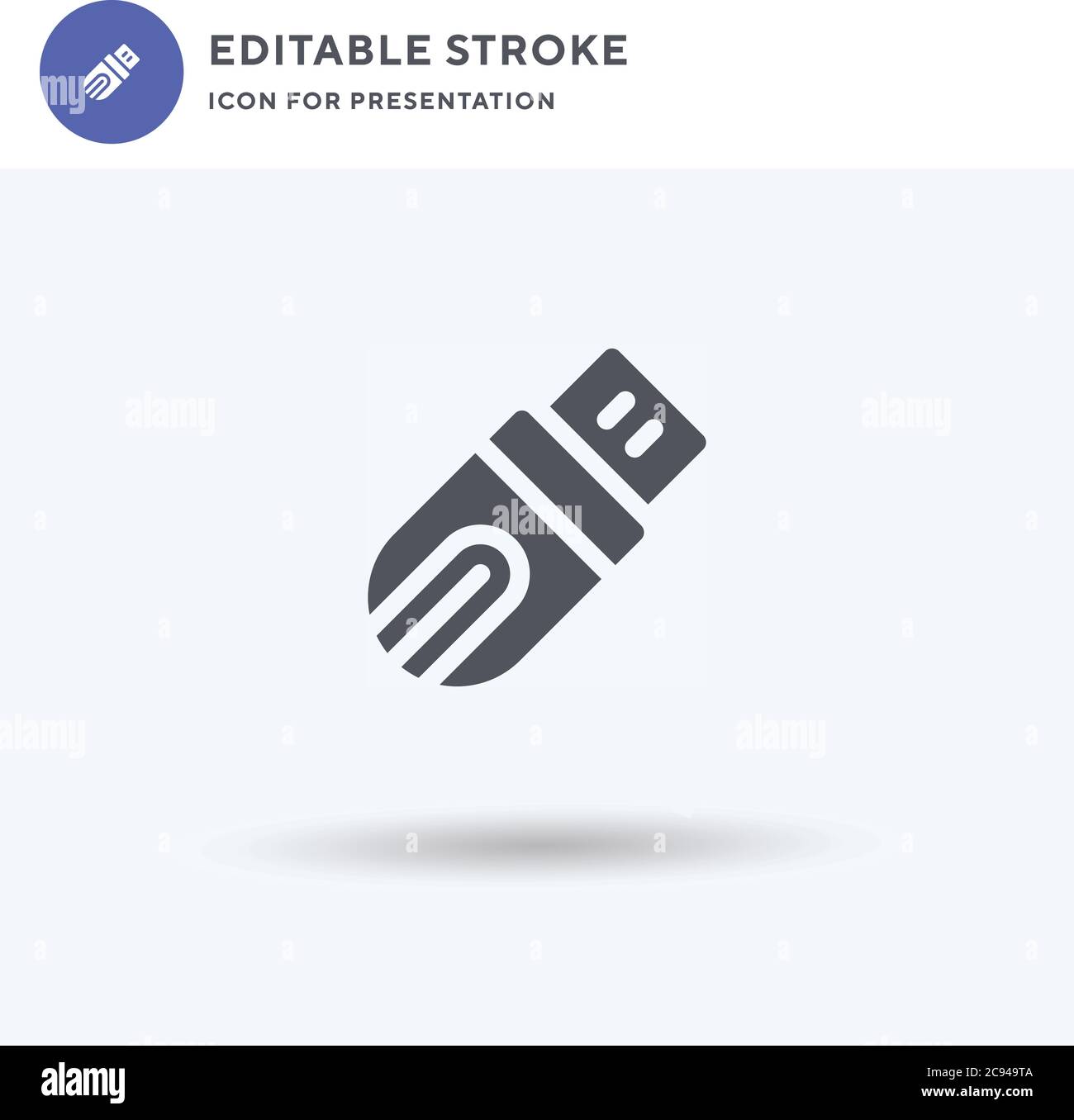 Usb Flash Drive icon vector, filled flat sign, solid pictogram isolated ...