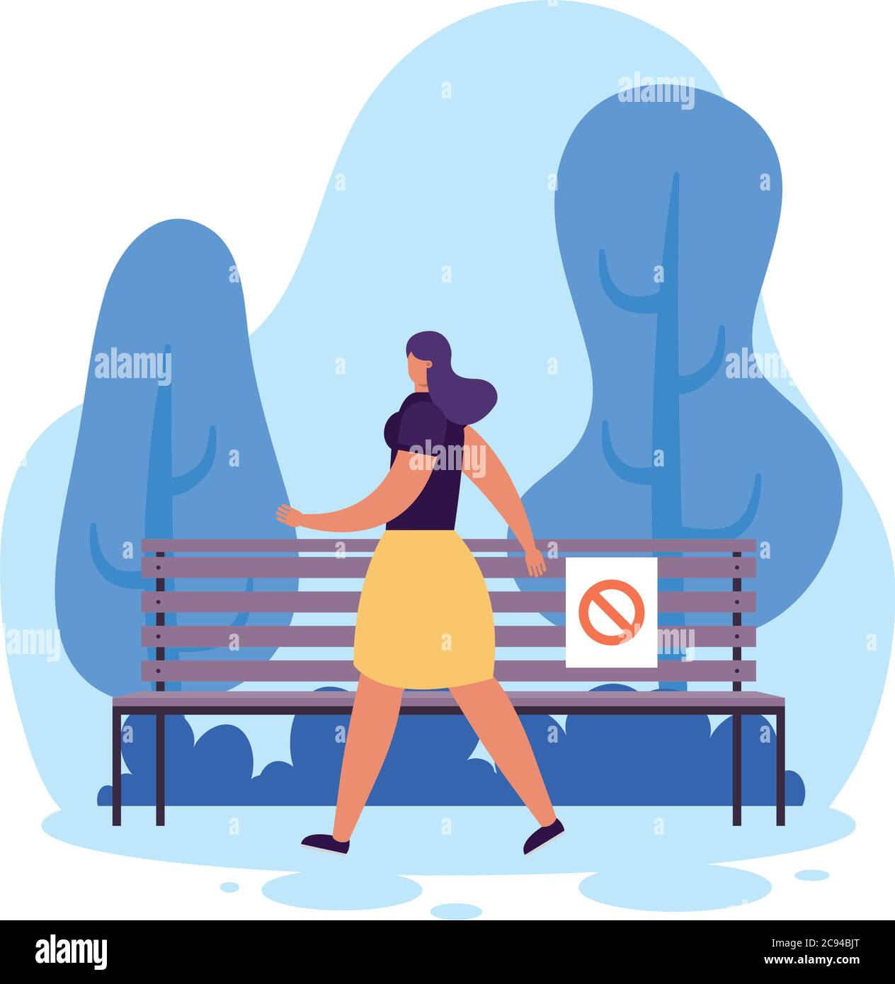 young woman walking avatar character vector illustration design Stock ...
