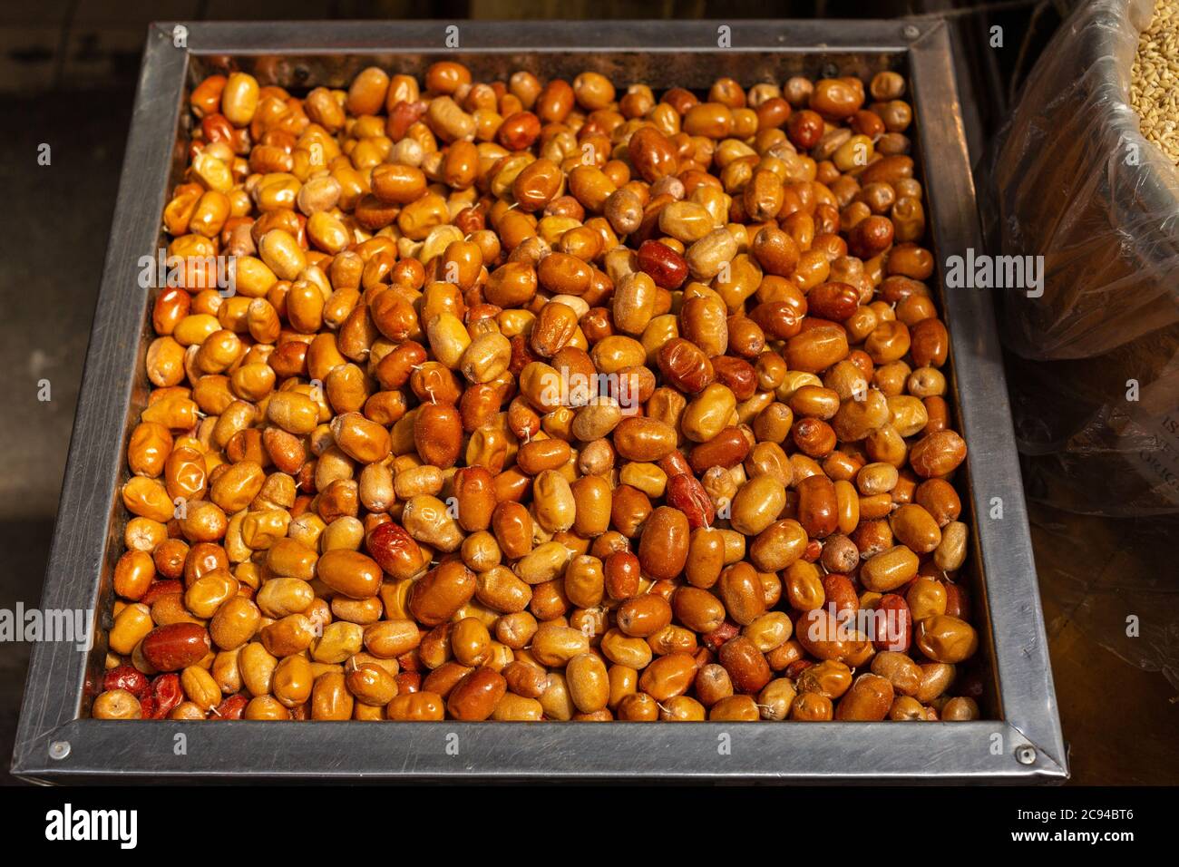 Group of dried silverberry fruits produced in Mediterranean region ...