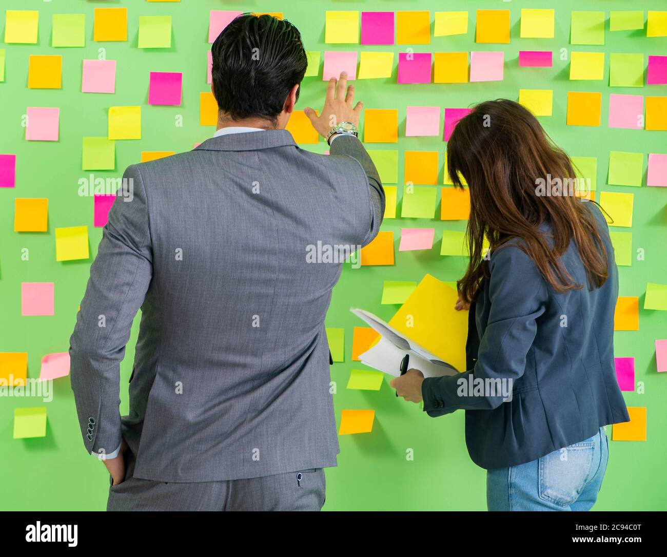 The business colleagues discussing future priorities Stock Photo - Alamy