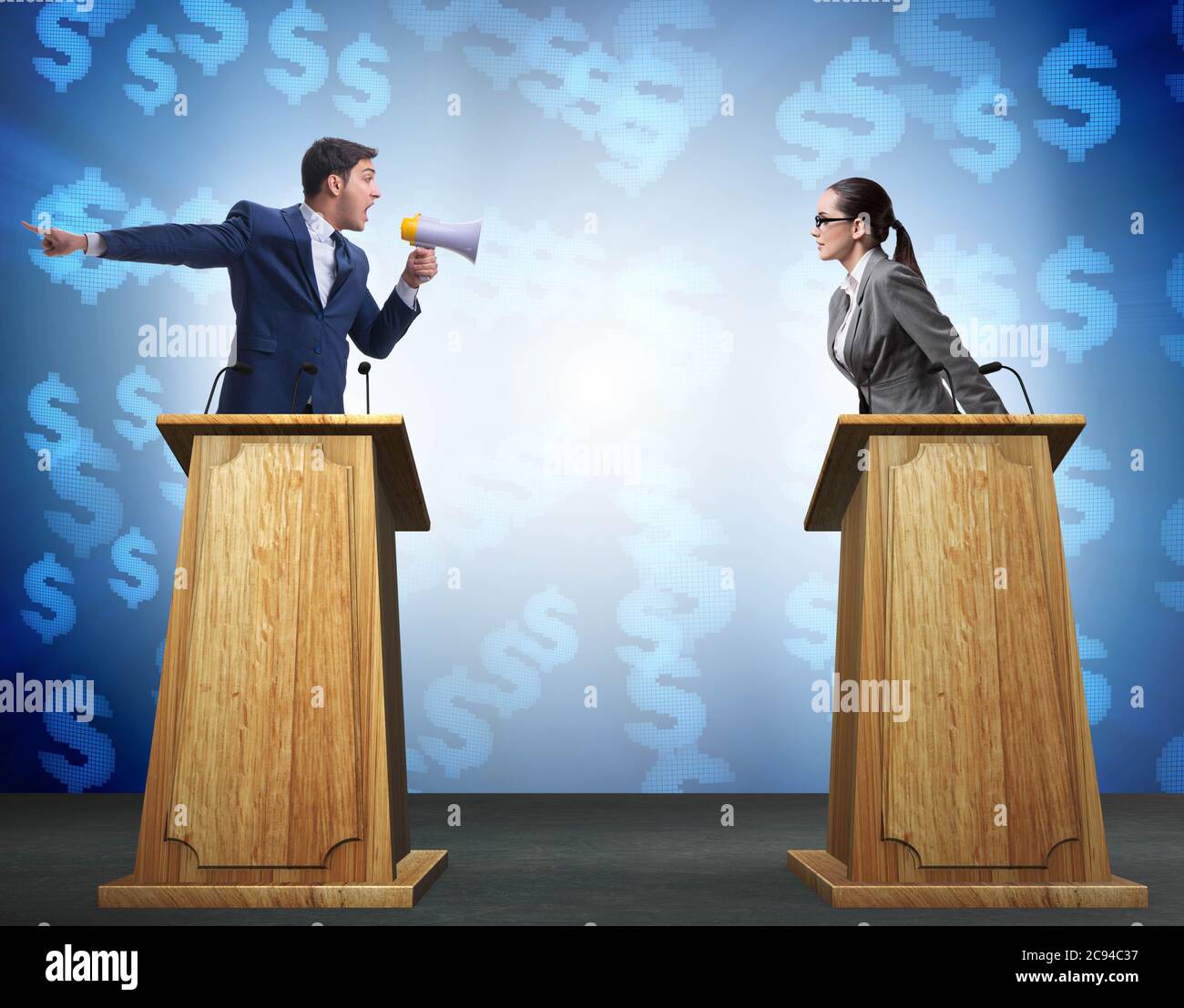 Angry speech podium hi-res stock photography and images - Alamy