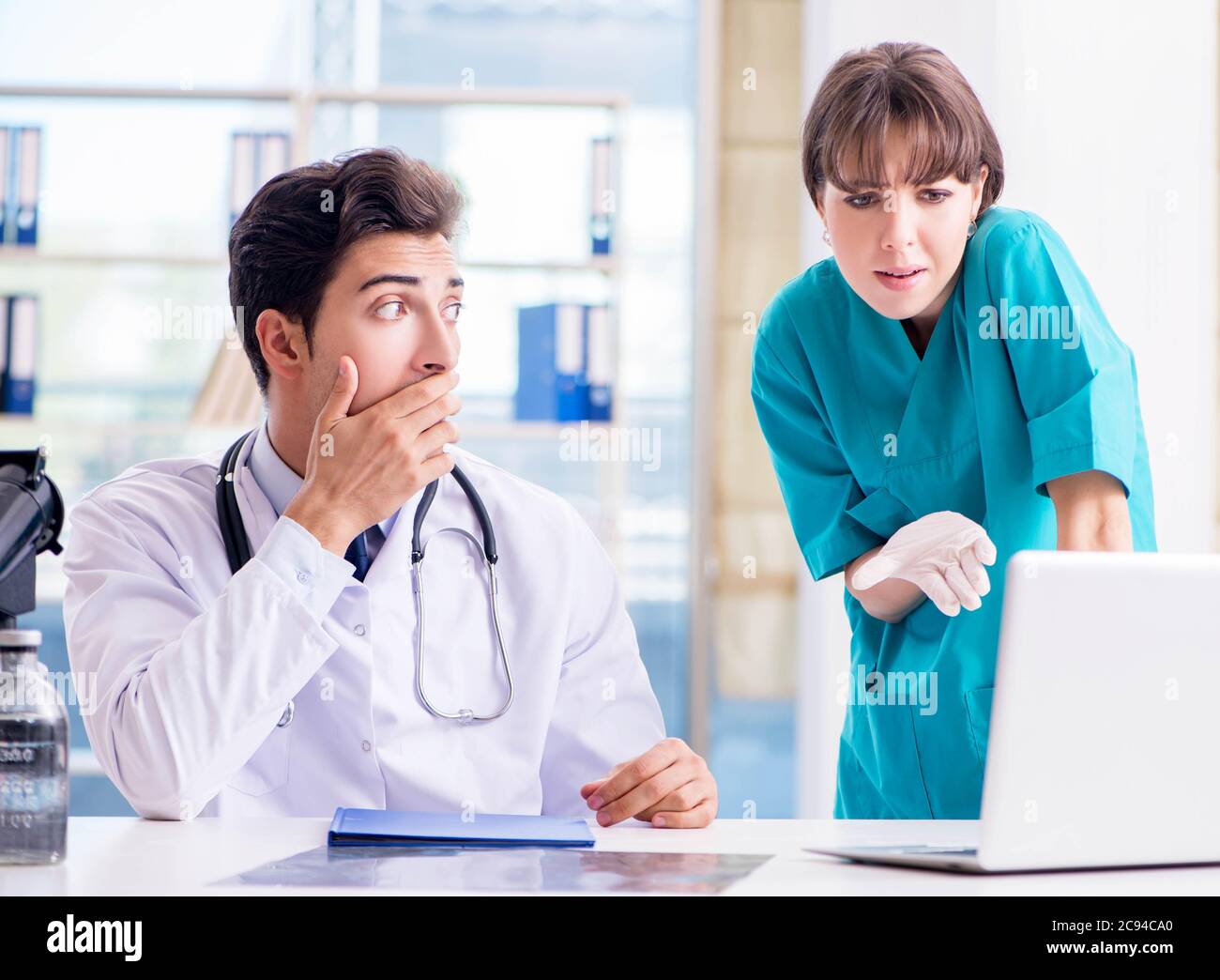 Angry doctor computer hi-res stock photography and images - Alamy