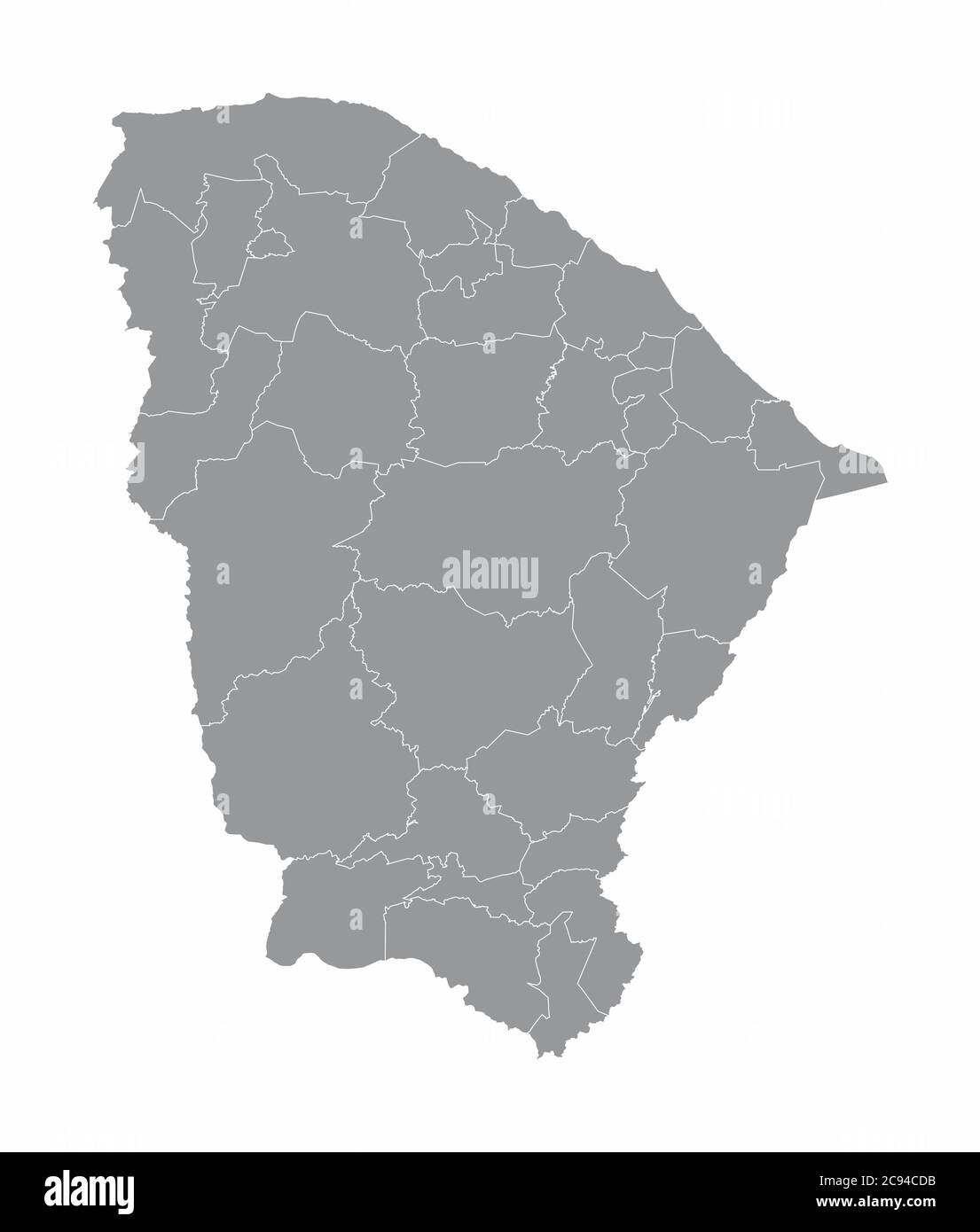 Ceara State regions map Stock Vector Image & Art - Alamy