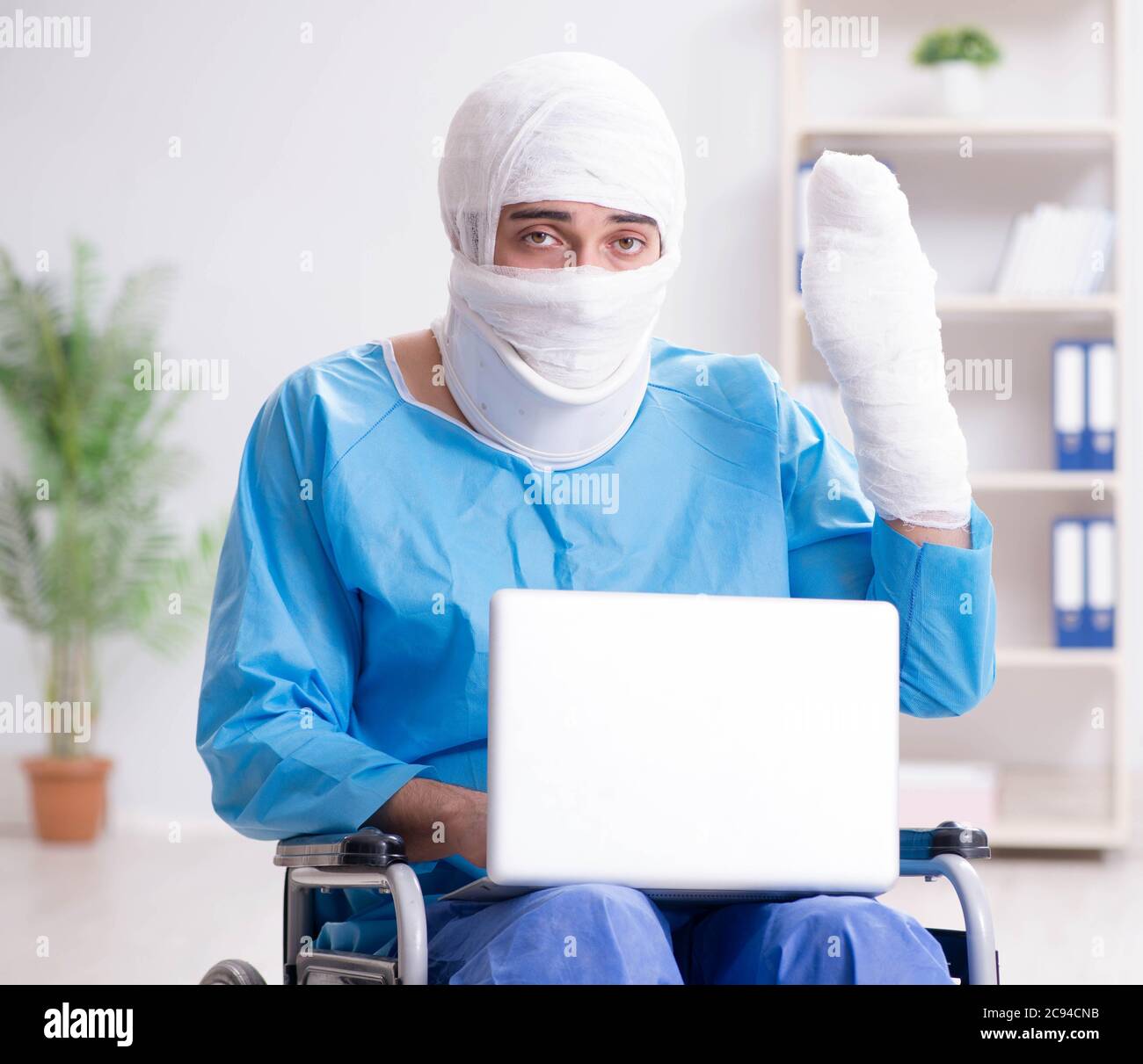 The man suffering from multiple broken bones and fractures Stock Photo ...