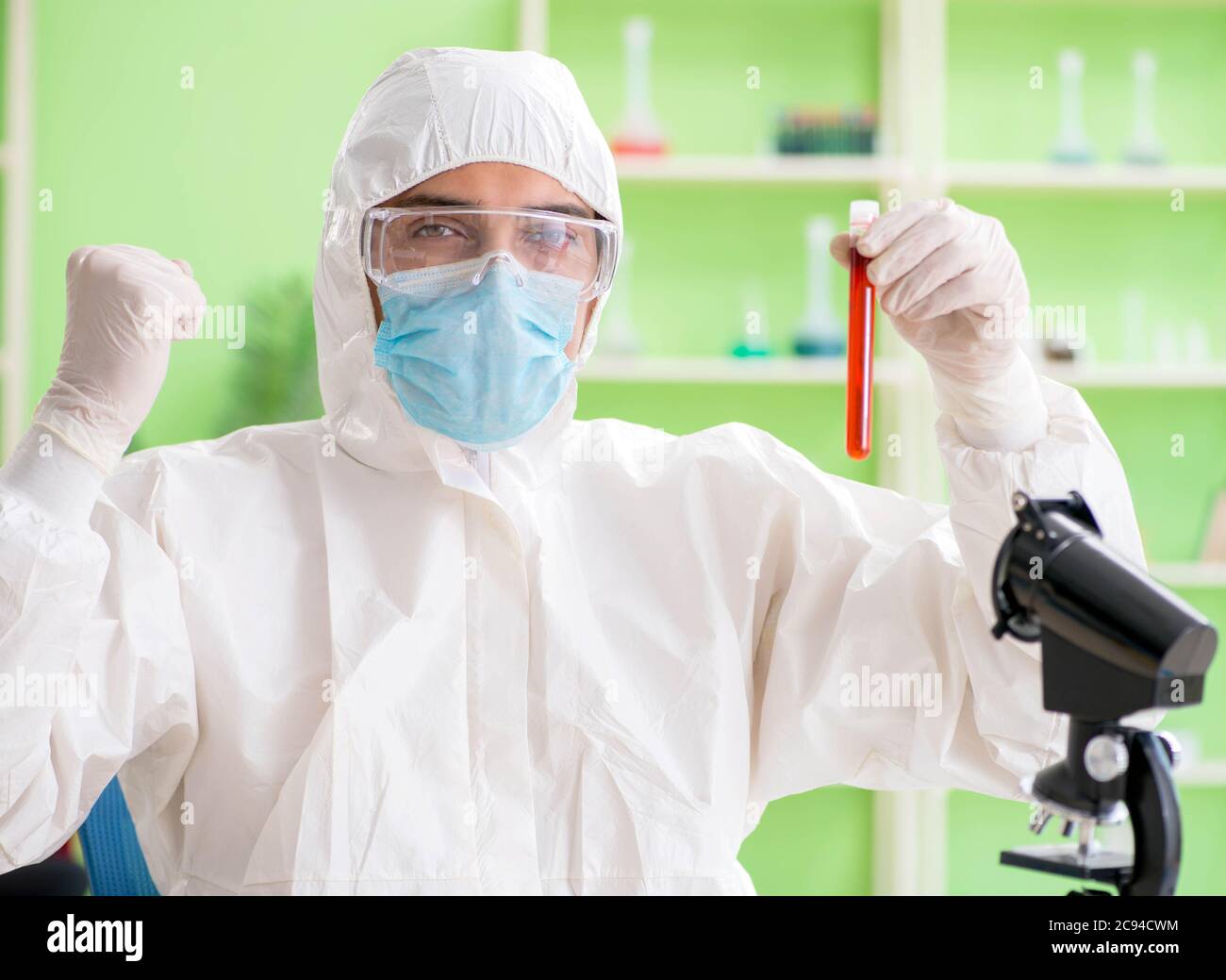 The doctor doing blood analysis in the lab Stock Photo - Alamy