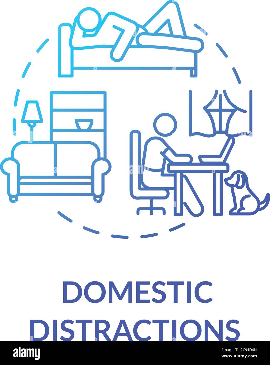 Distractions at home Stock Vector Images - Alamy