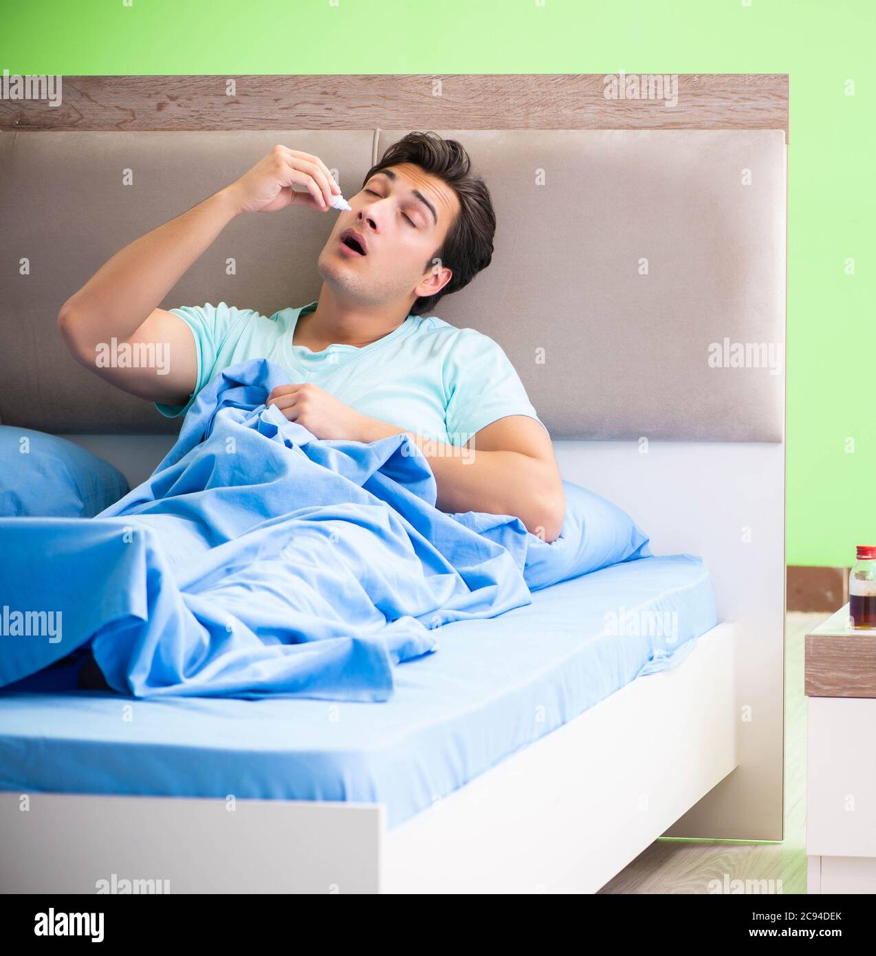 The man suffering from sleeping disorder and insomnia Stock Photo - Alamy