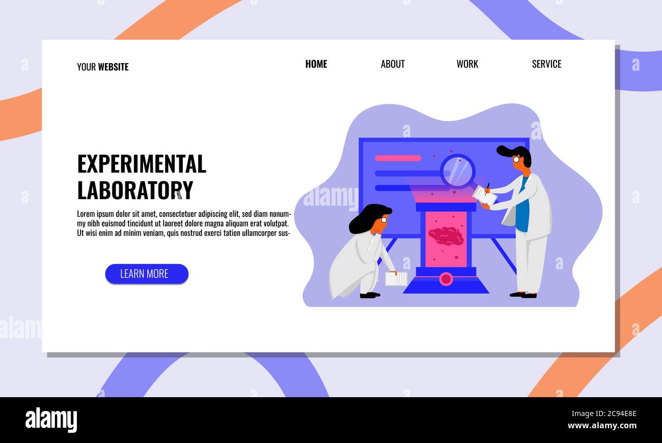 Experimental laboratory flat illustration.Concept of landing page ...