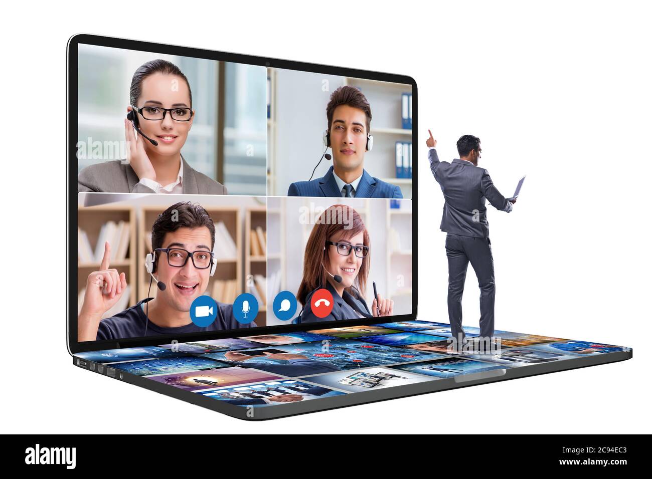 Video conferencing telepresence hi-res stock photography and images - Alamy