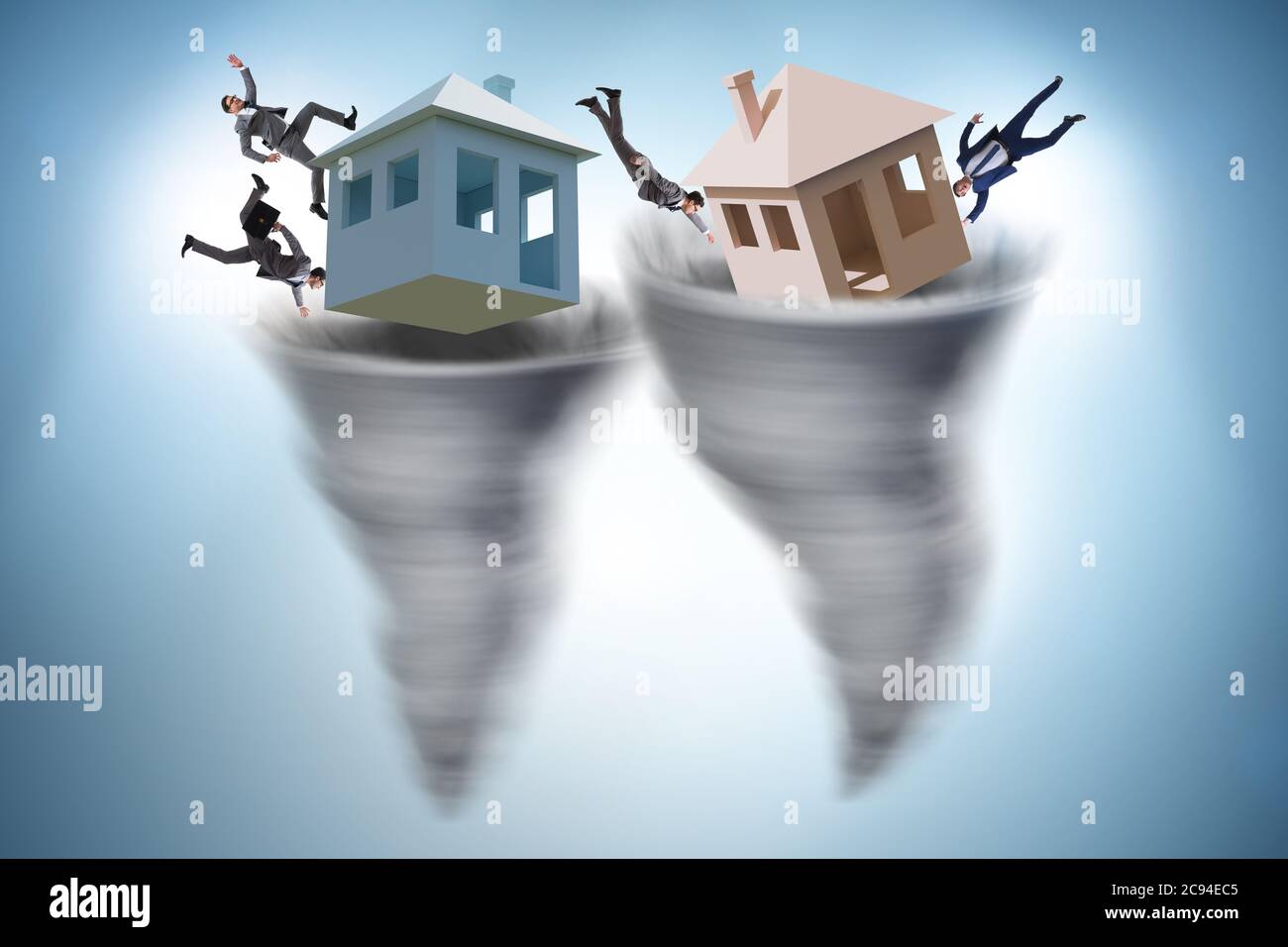 Man losing his home in the hurricane Stock Photo - Alamy