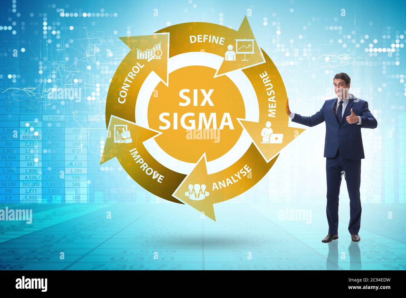 Concept of the Lean management with six sigma Stock Photo - Alamy