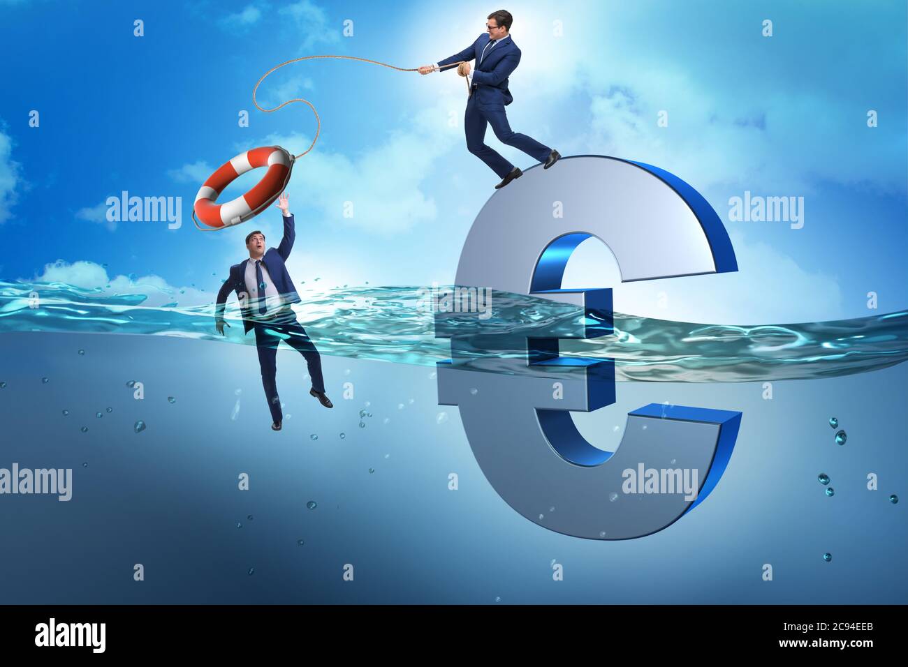 Euro Currency Devaluation And The Exchange Rate Concept Stock Photo Alamy