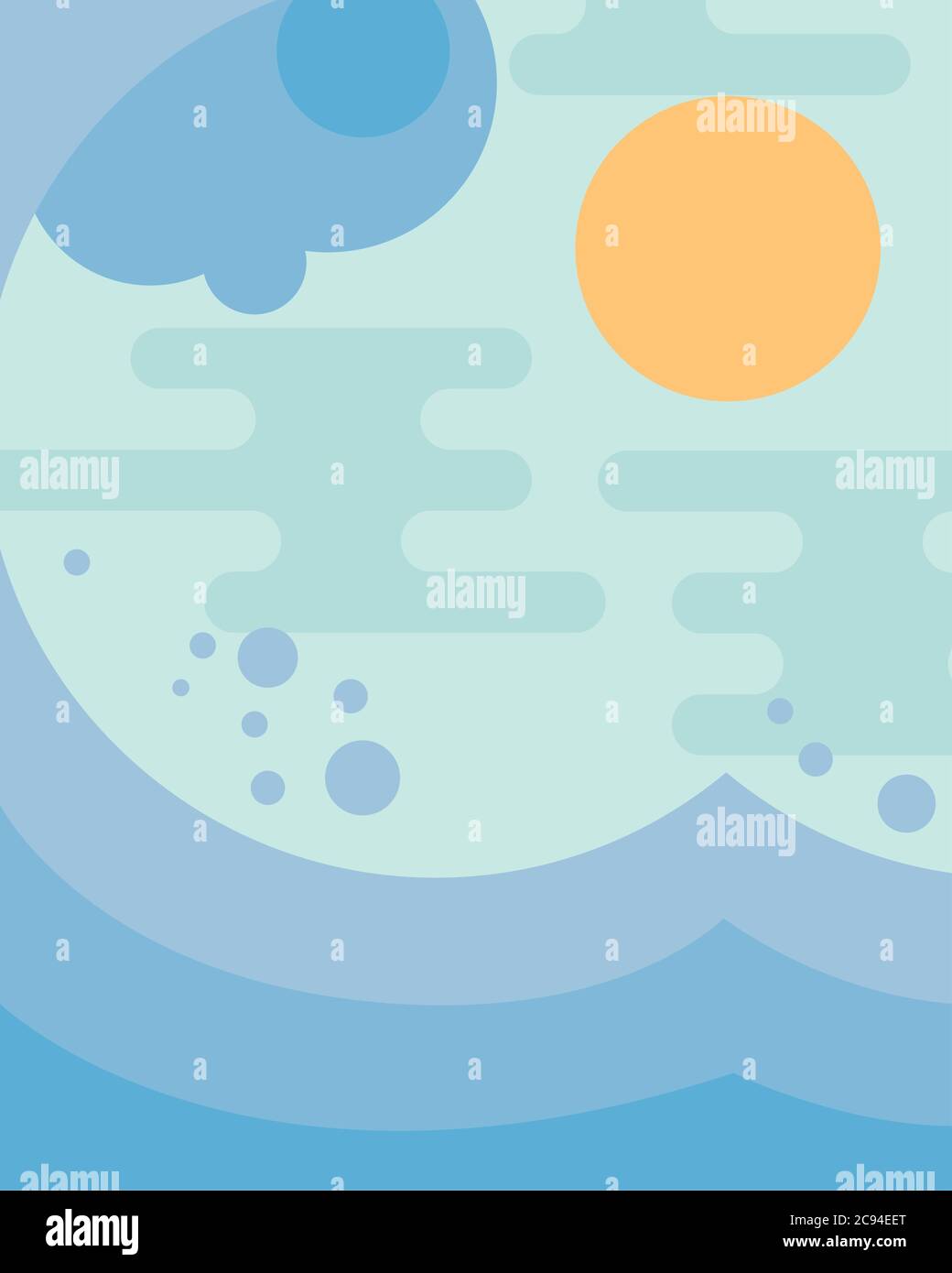 sea wave scene isolated icon vector illustration design Stock Vector ...