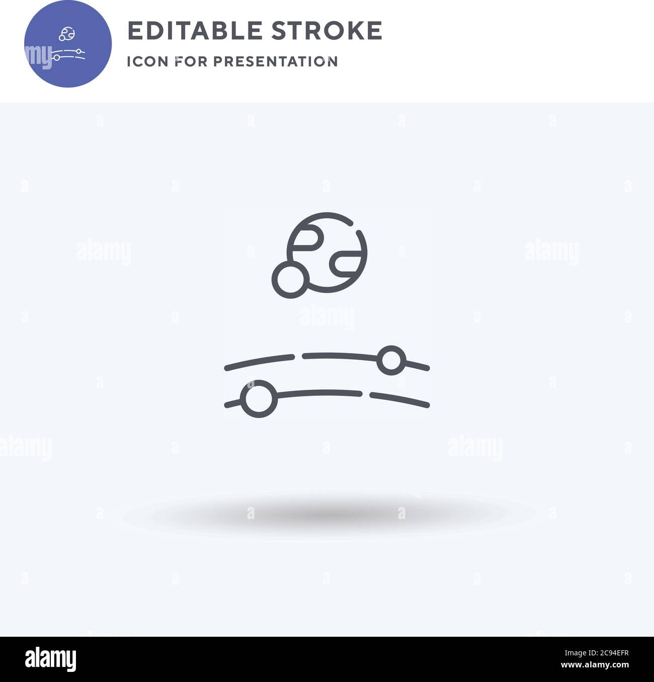 Exoplanet icon vector, filled flat sign, solid pictogram isolated on ...