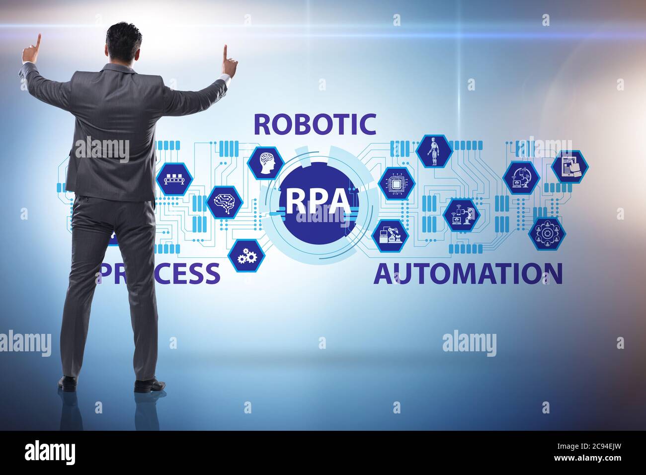 Concept of the RPA - robotic process automation Stock Photo - Alamy