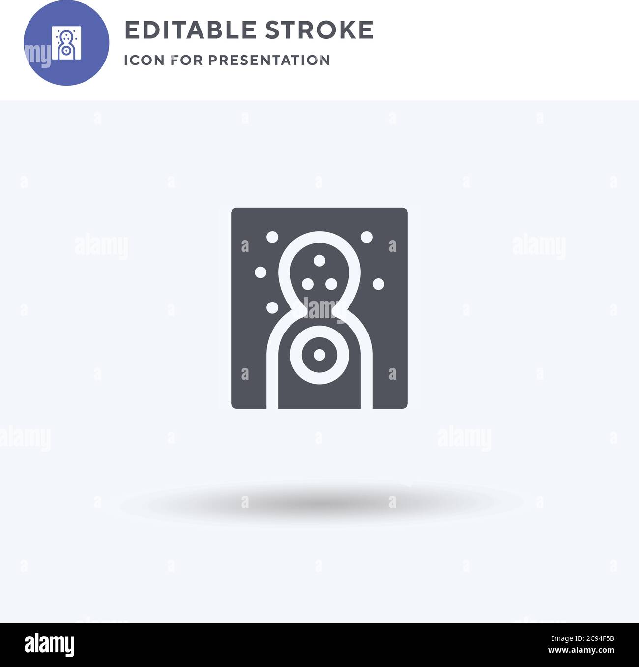 Shooting Target icon vector, filled flat sign, solid pictogram isolated ...