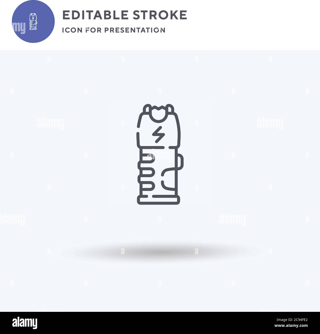 Stun Gun icon vector, filled flat sign, solid pictogram isolated on ...