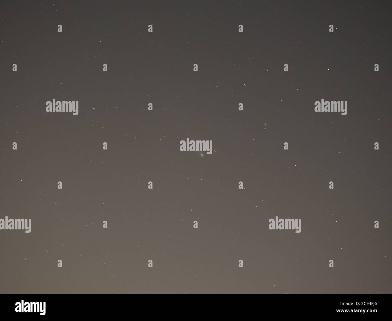 Leysdown, Kent, UK. 28th July, 2020. The fading Comet Neowise seen ...