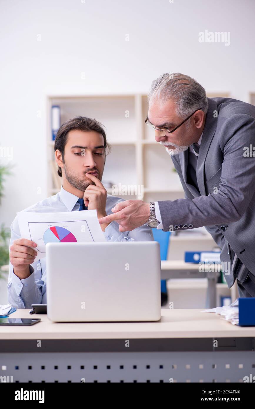 The two accountants working in the office Stock Photo - Alamy