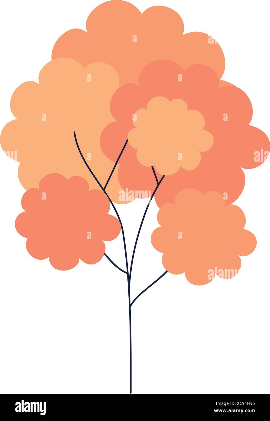 tree of orange color, on white background Stock Vector Image & Art - Alamy