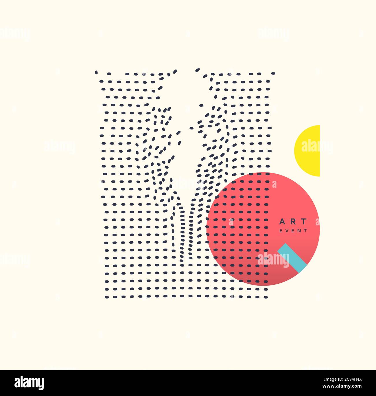 Abstract composition of a modern art style. Design for card, invitation ...