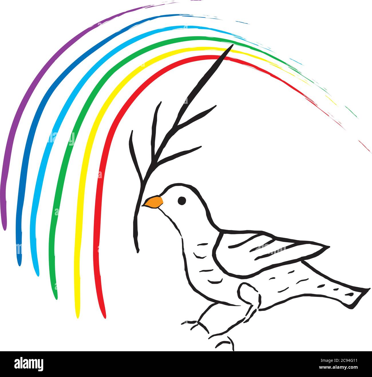 Drawing holy spirit dove symbol Cut Out Stock Images & Pictures - Alamy