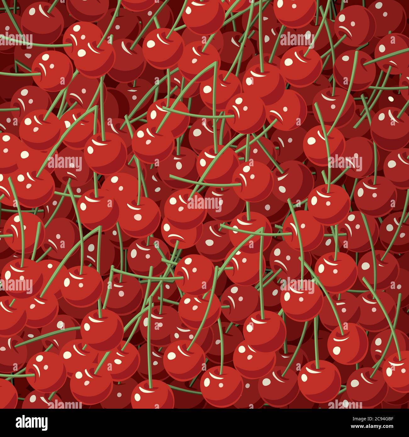 vector illustration with many cherries Stock Vector Image & Art - Alamy