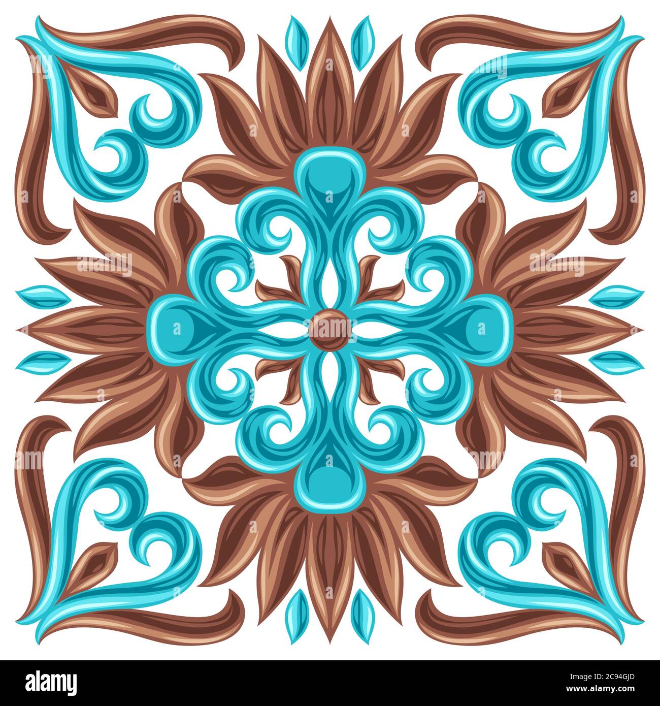 Italian ceramic tile pattern. Mediterranean porcelain pottery Stock ...