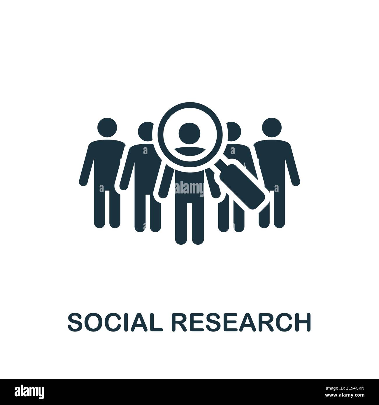 Social Research icon. Simple element from community management ...