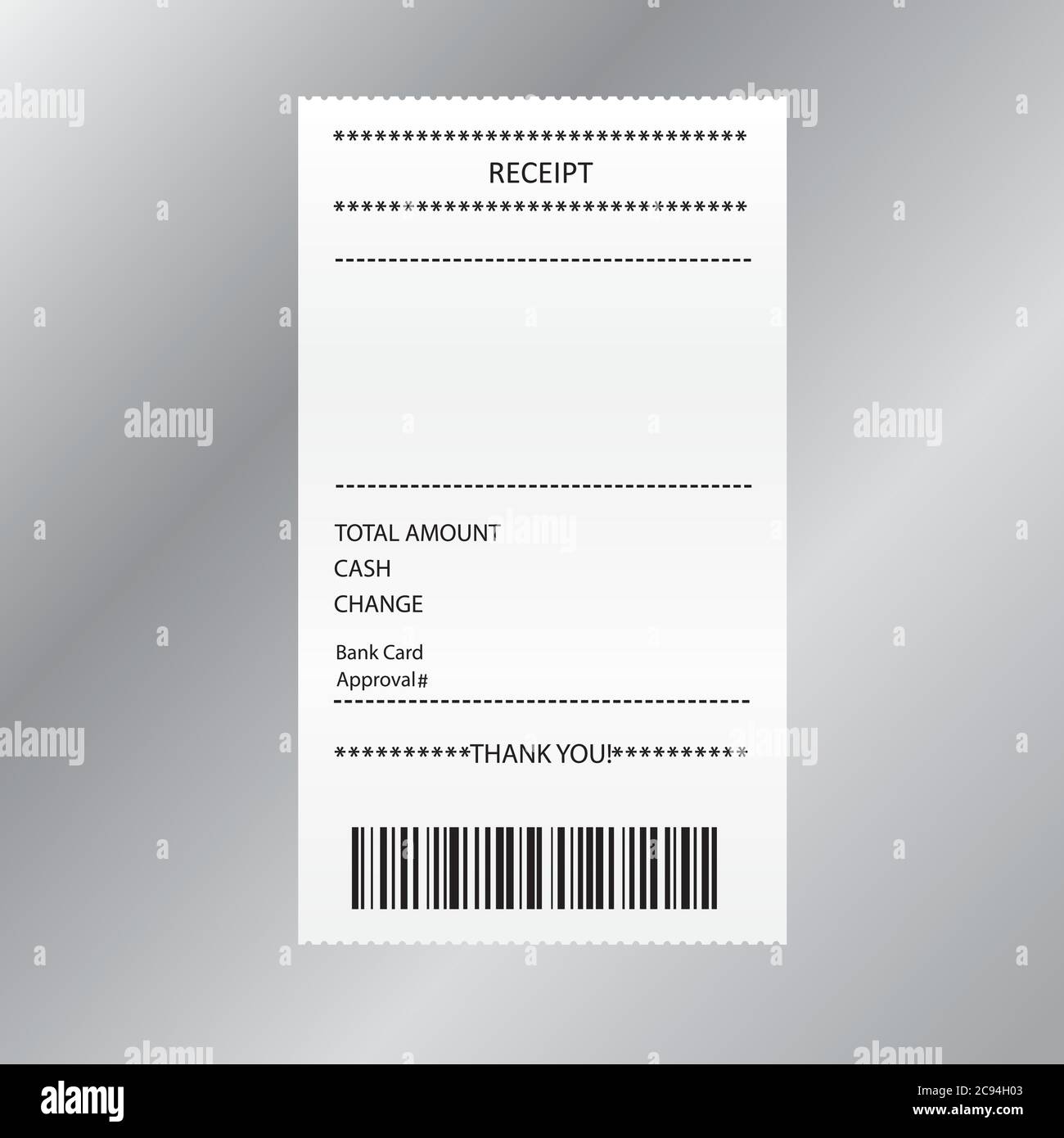 Receipt bill paper invoice,design template,flat vector illustration ...