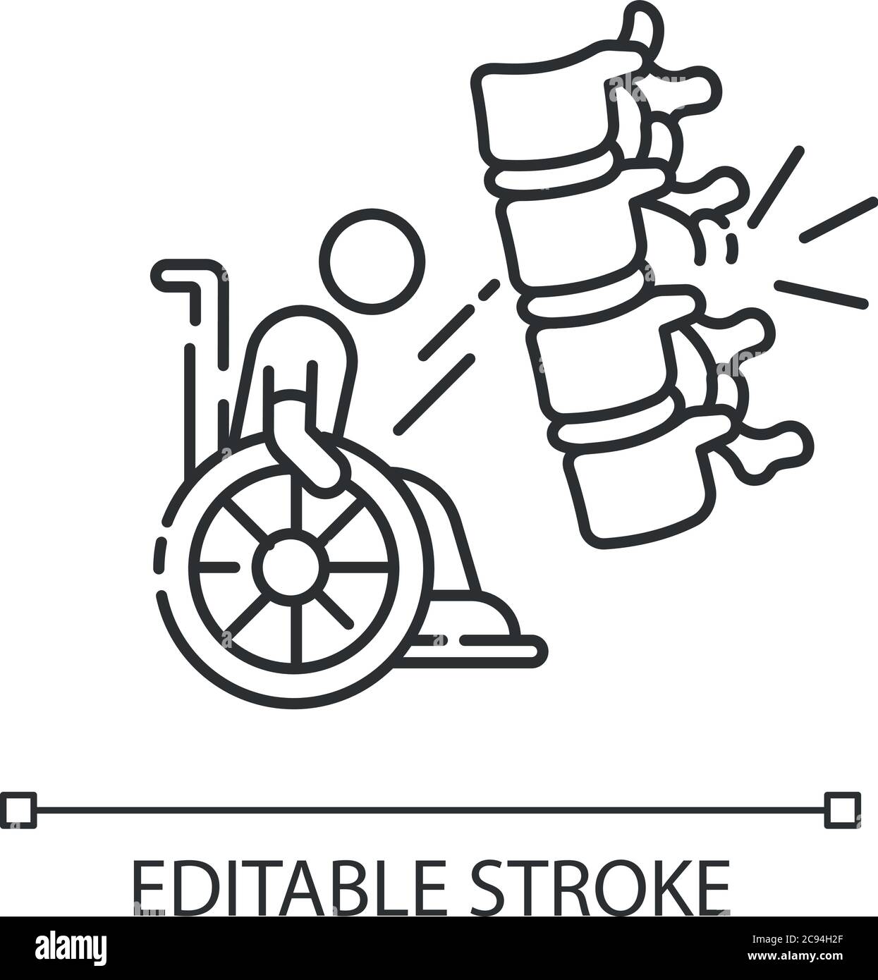 Spinal cord injury Black and White Stock Photos & Images - Alamy