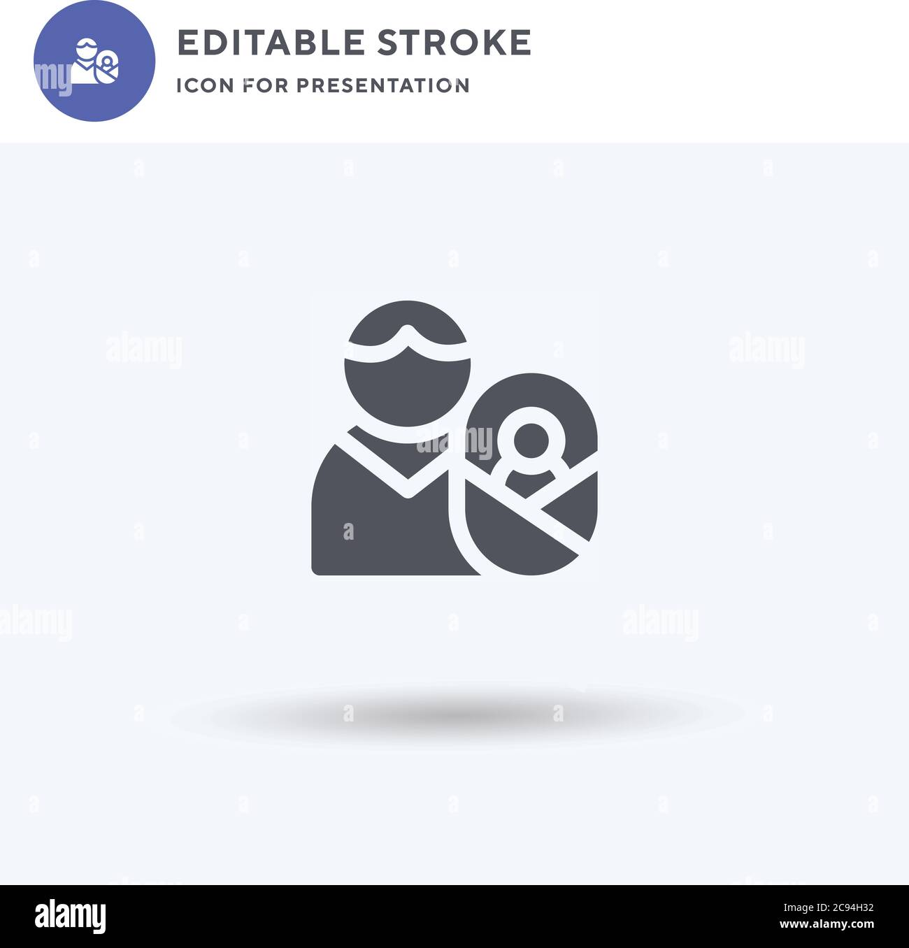 Father icon vector, filled flat sign, solid pictogram isolated on white ...