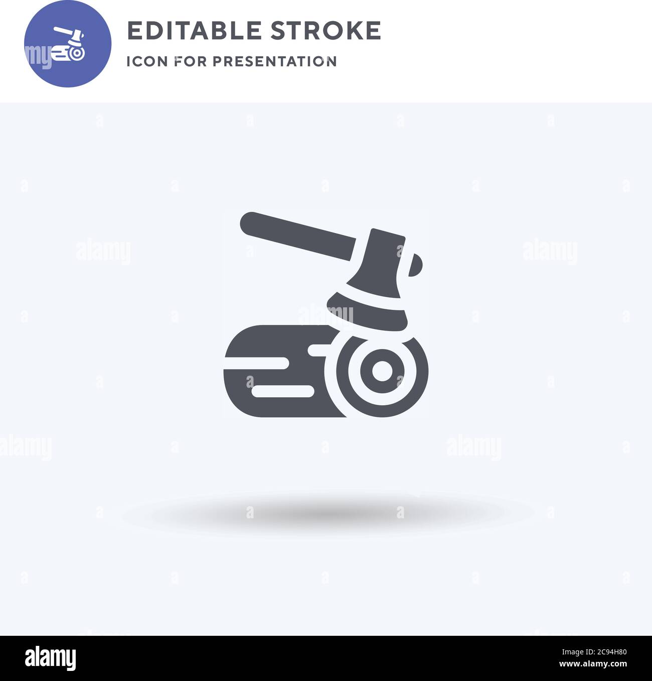 Deforestation icon vector, filled flat sign, solid pictogram isolated ...