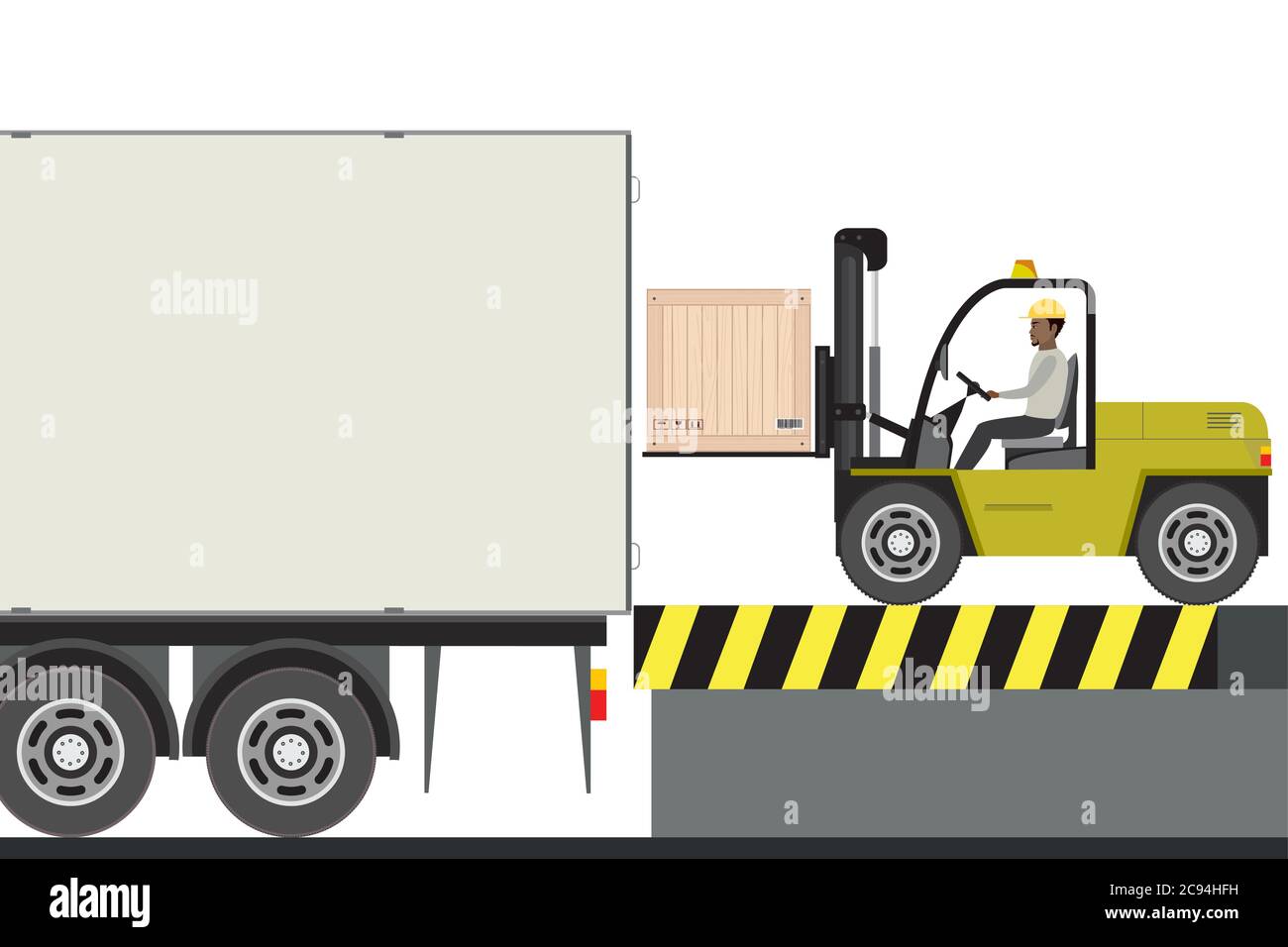 Worker loading boxes icon vector vectors hi-res stock photography and ...