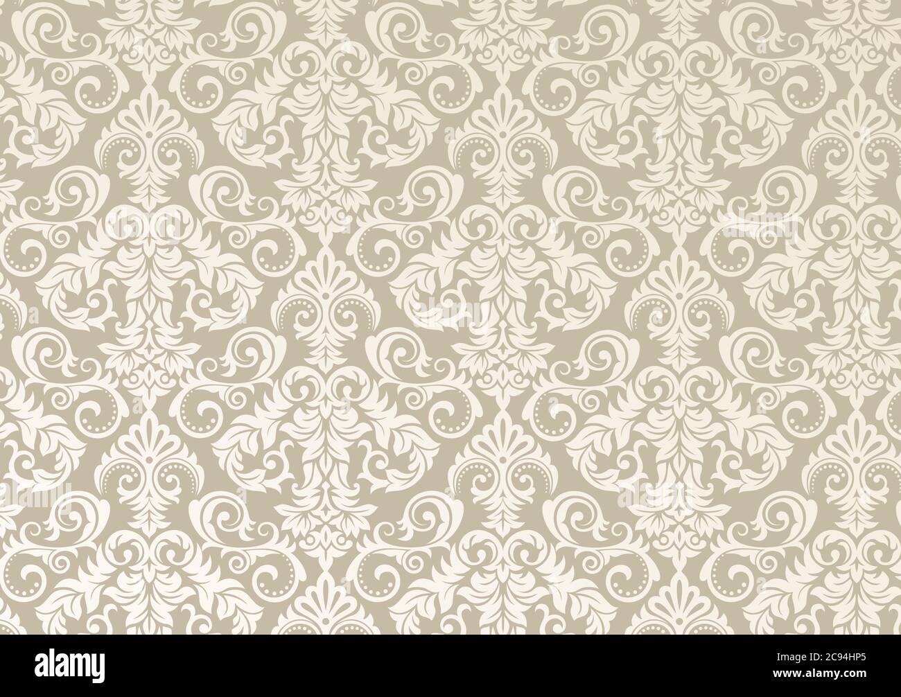 Beautiful damask pattern of brown and beige colors. Royal design with ...