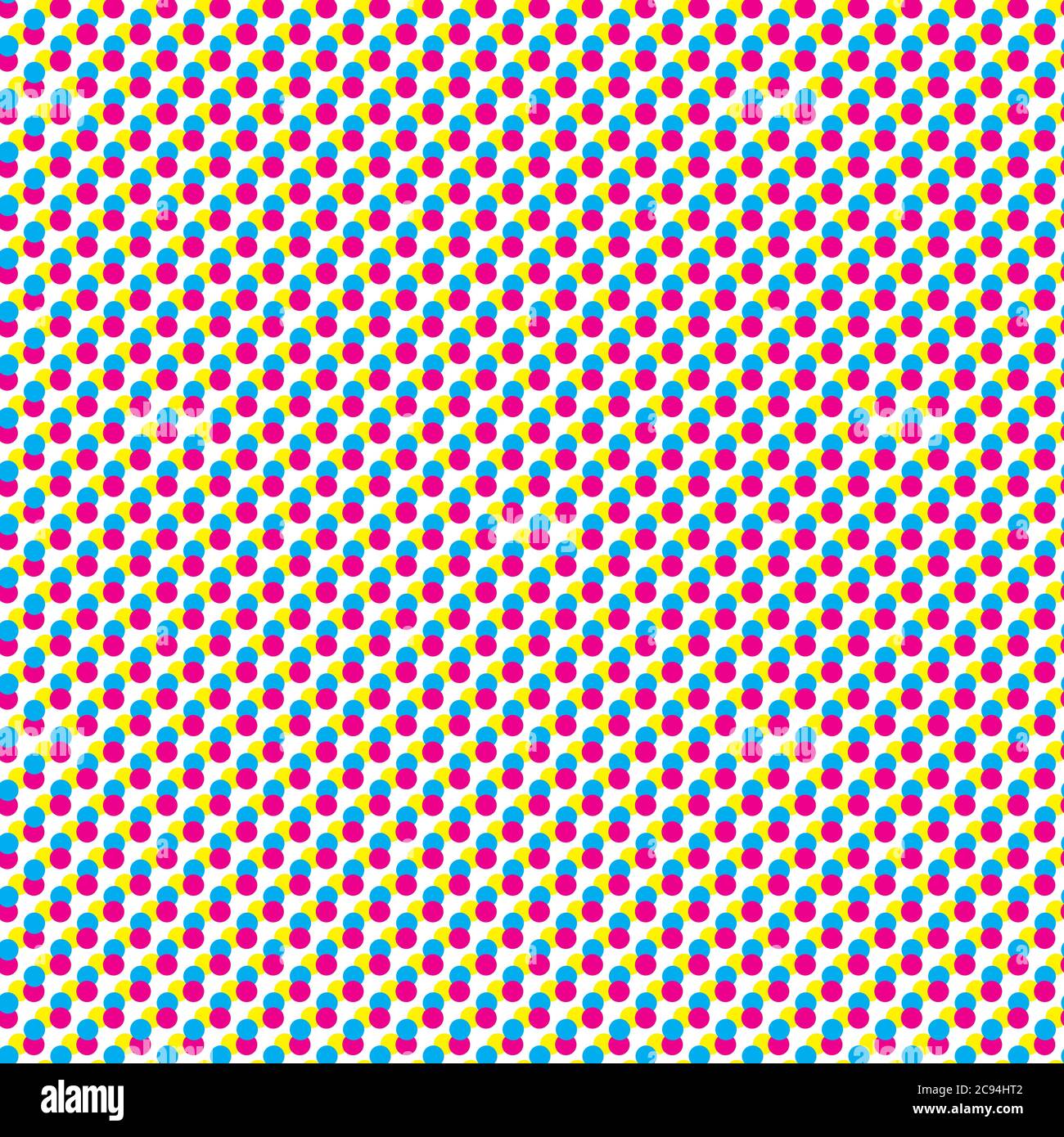 continuous design with dots of different colors. Pattern of primary ...