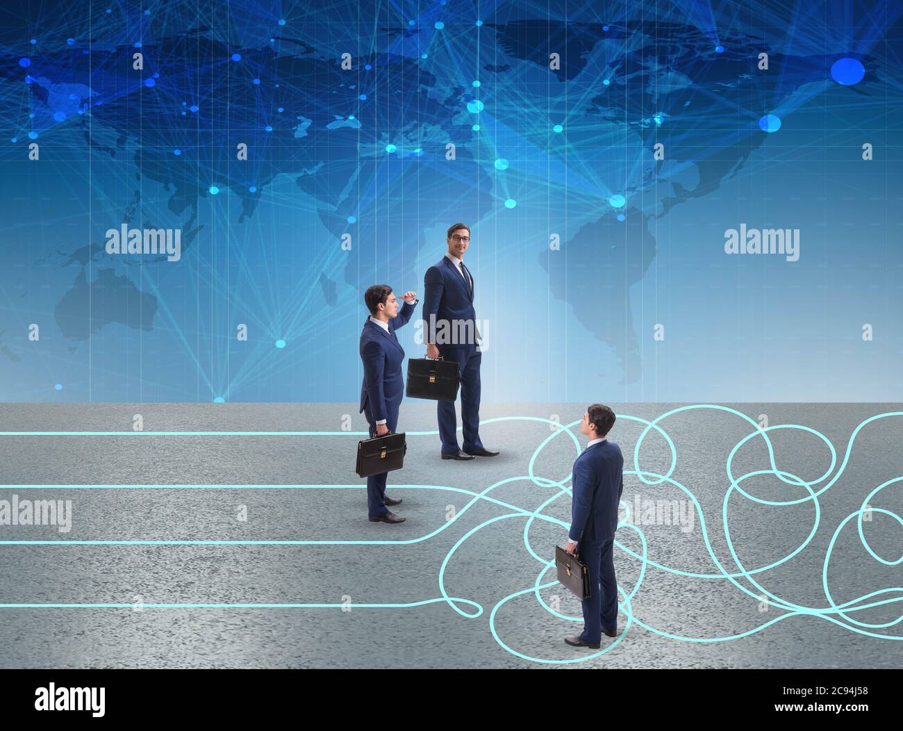 The business concept of uncertainty and confusion Stock Photo - Alamy