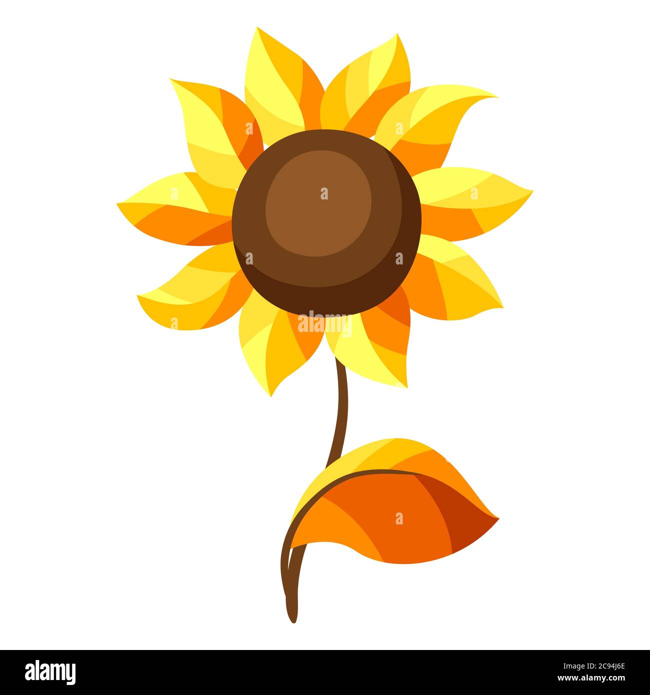 Illustration of autumn sunflower Stock Vector Image & Art - Alamy