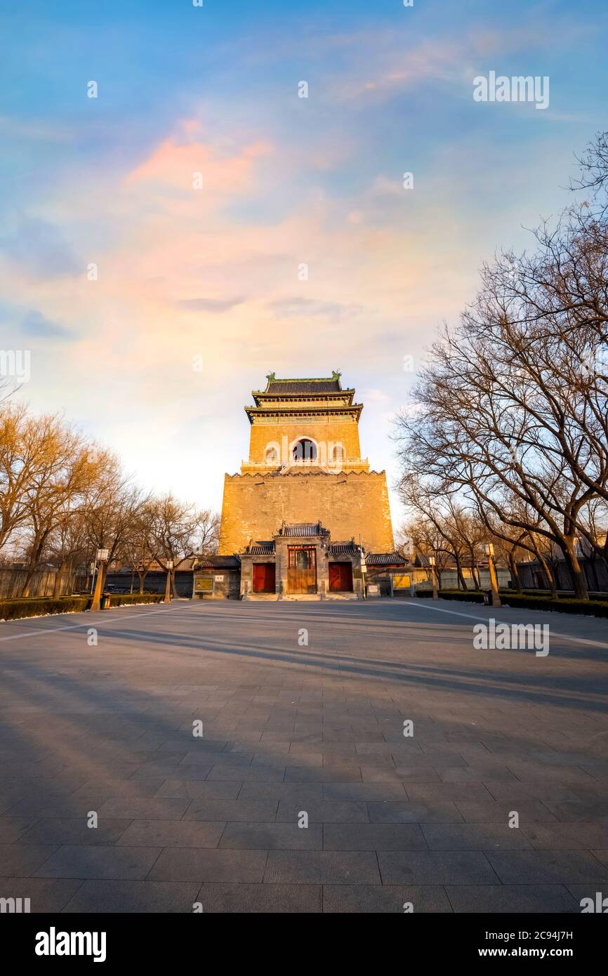 Beijing, China - Jan 12 2020: Zhonglou Bell Tower built in 1272 and ...