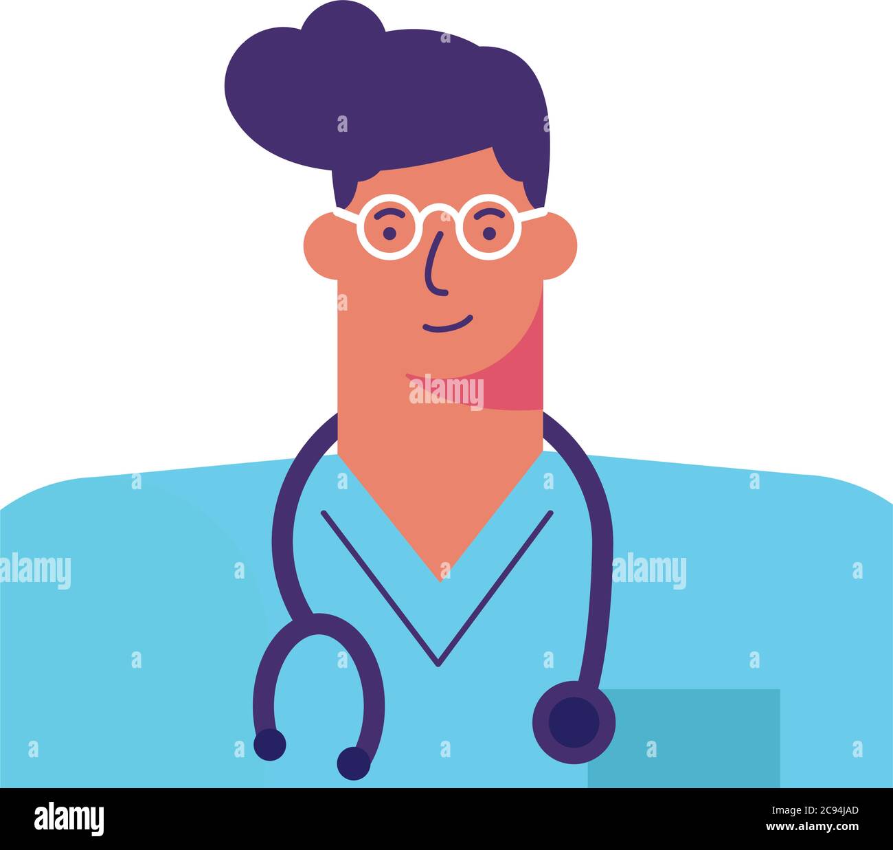 professional doctor surgeon with stethoscope avatar character vector ...