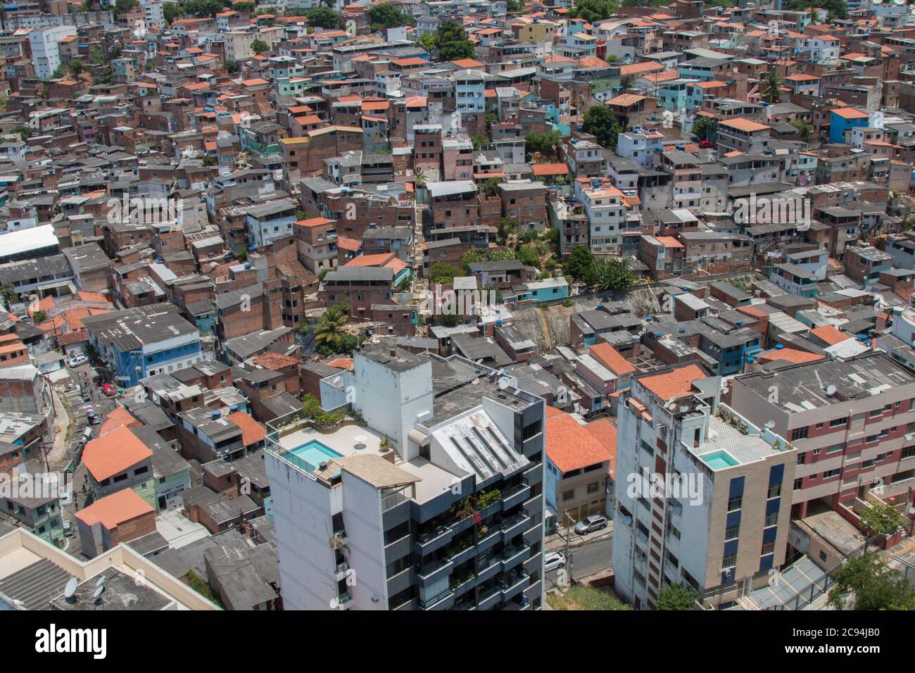 Urban social contrast. Buildings and slum. Inequality Stock Photo - Alamy