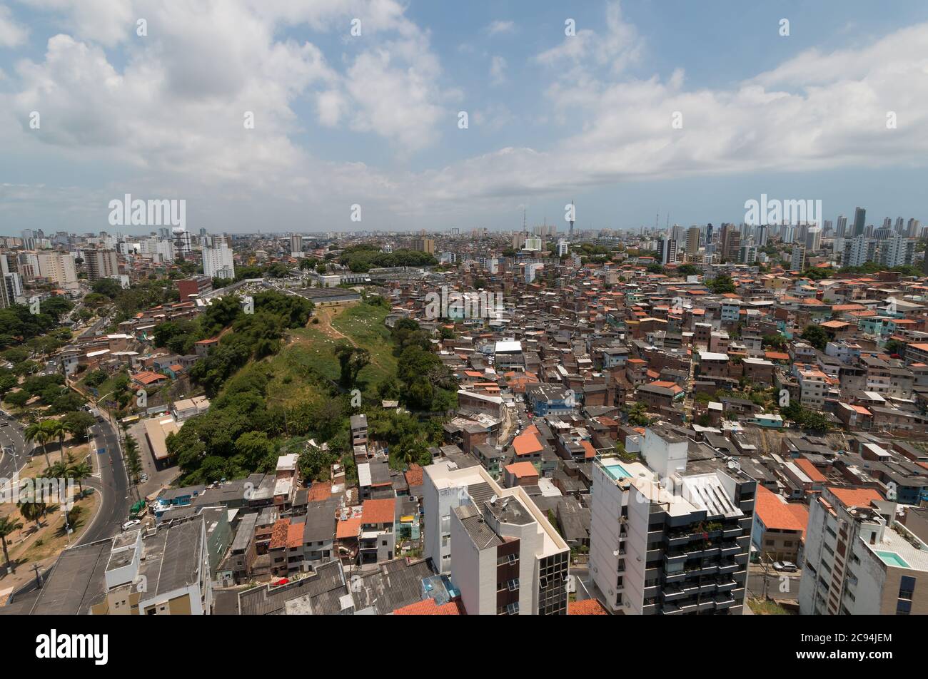 Urban social contrast. Buildings and slum. Inequality Stock Photo - Alamy
