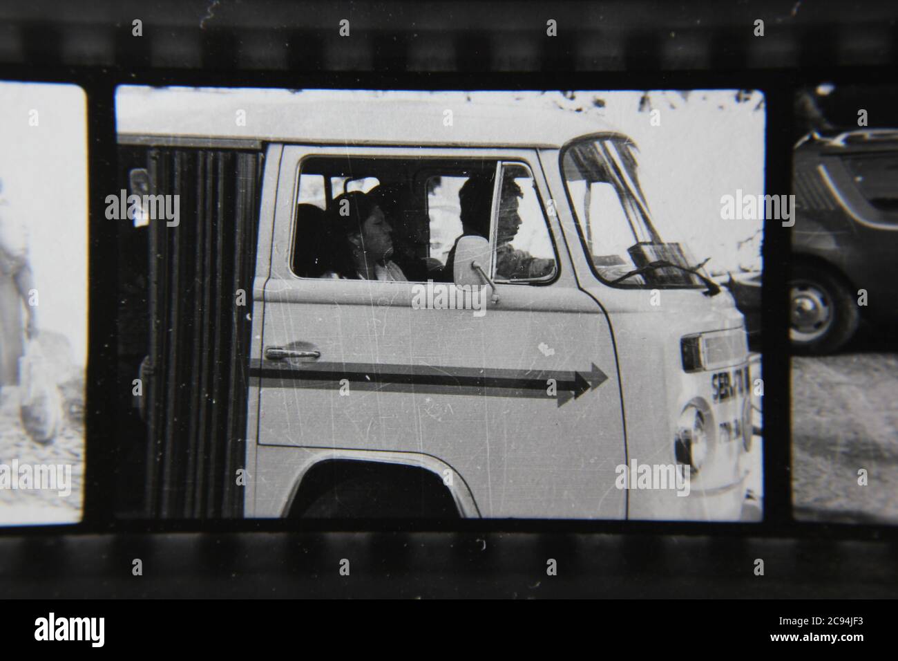 Fine 70s vintage black and white street photography of a Volkswagen ...