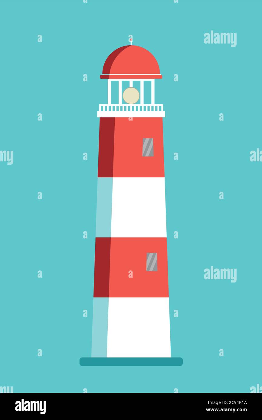 Beacon icon flat illustration hi-res stock photography and images - Alamy