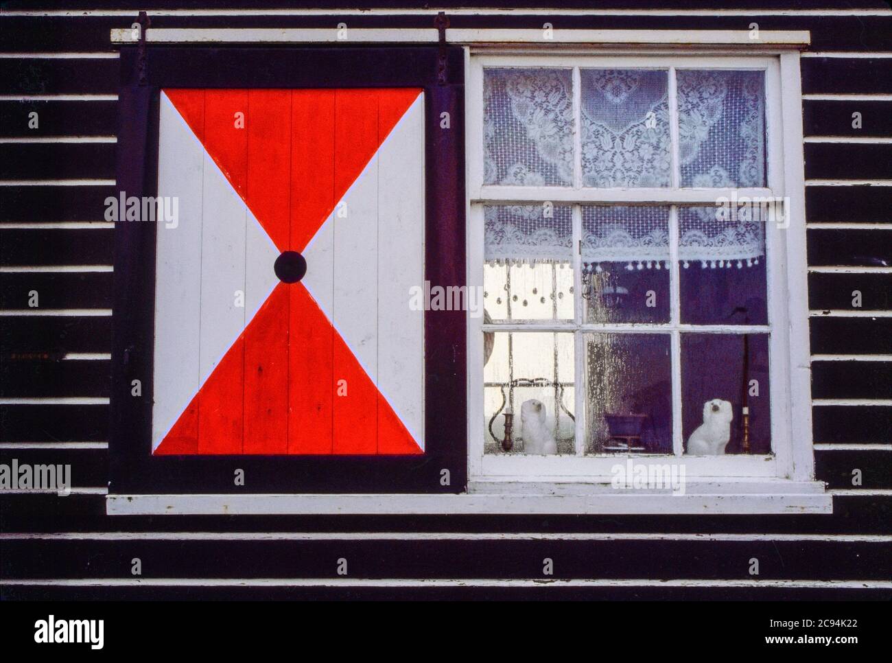 Window decorations in a Dutch village Stock Photo - Alamy