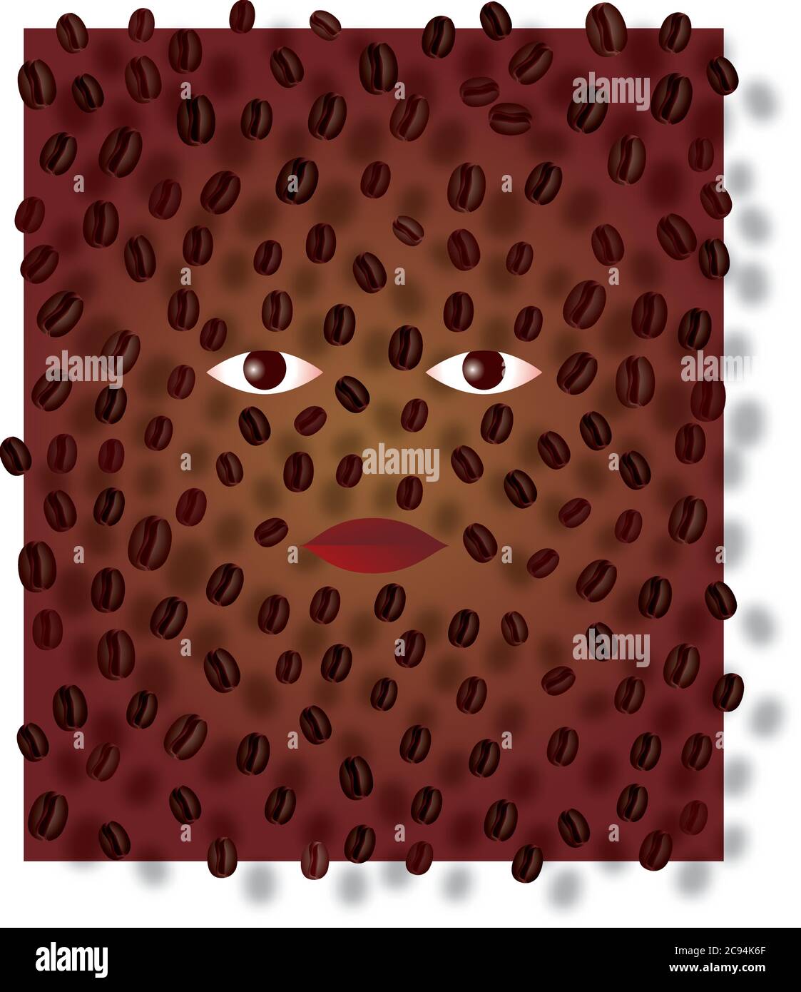 face behind the coffee Stock Vector Image & Art - Alamy